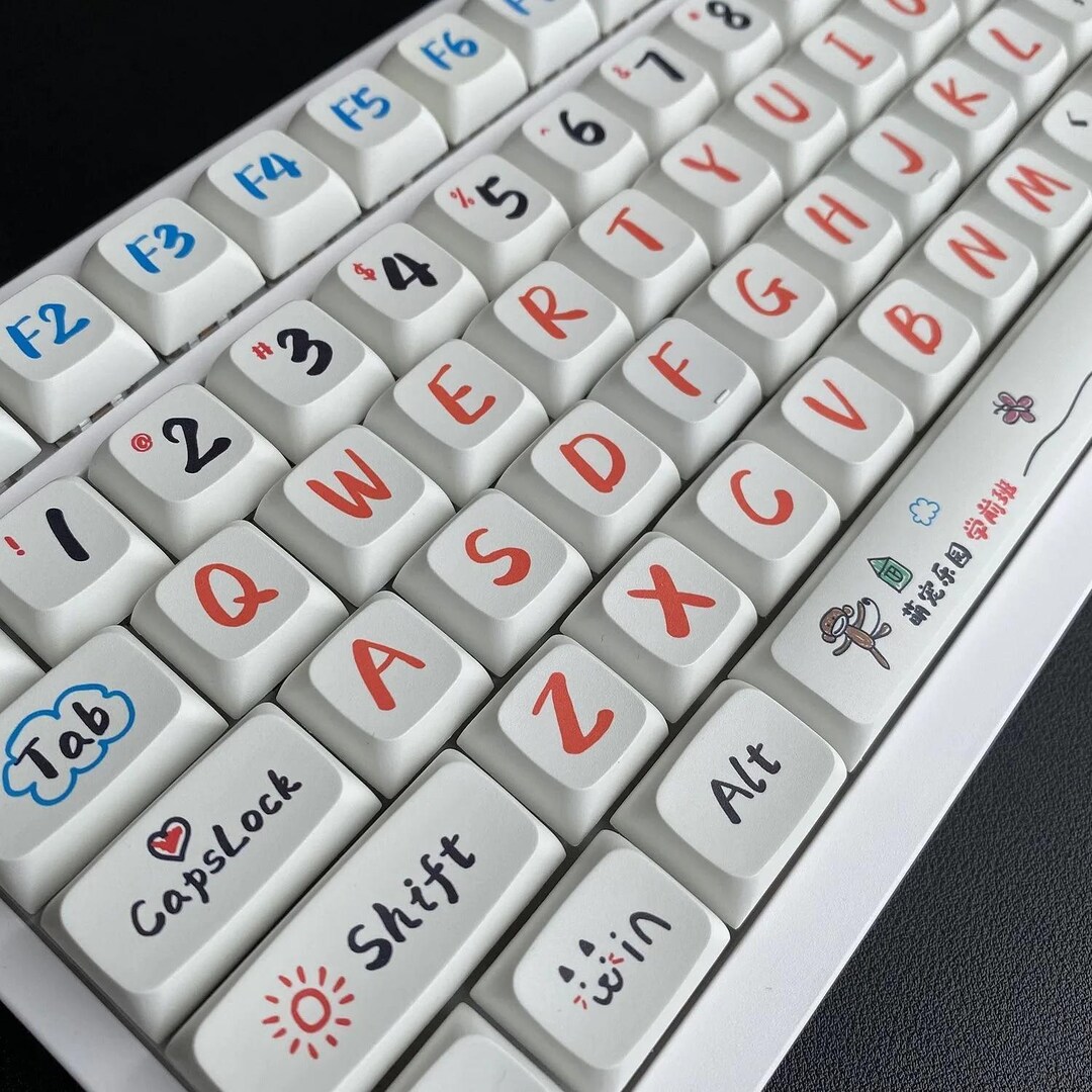 126 Keys Graffiti Keycap XDA Profile PBT Keycaps for Mechanical ...