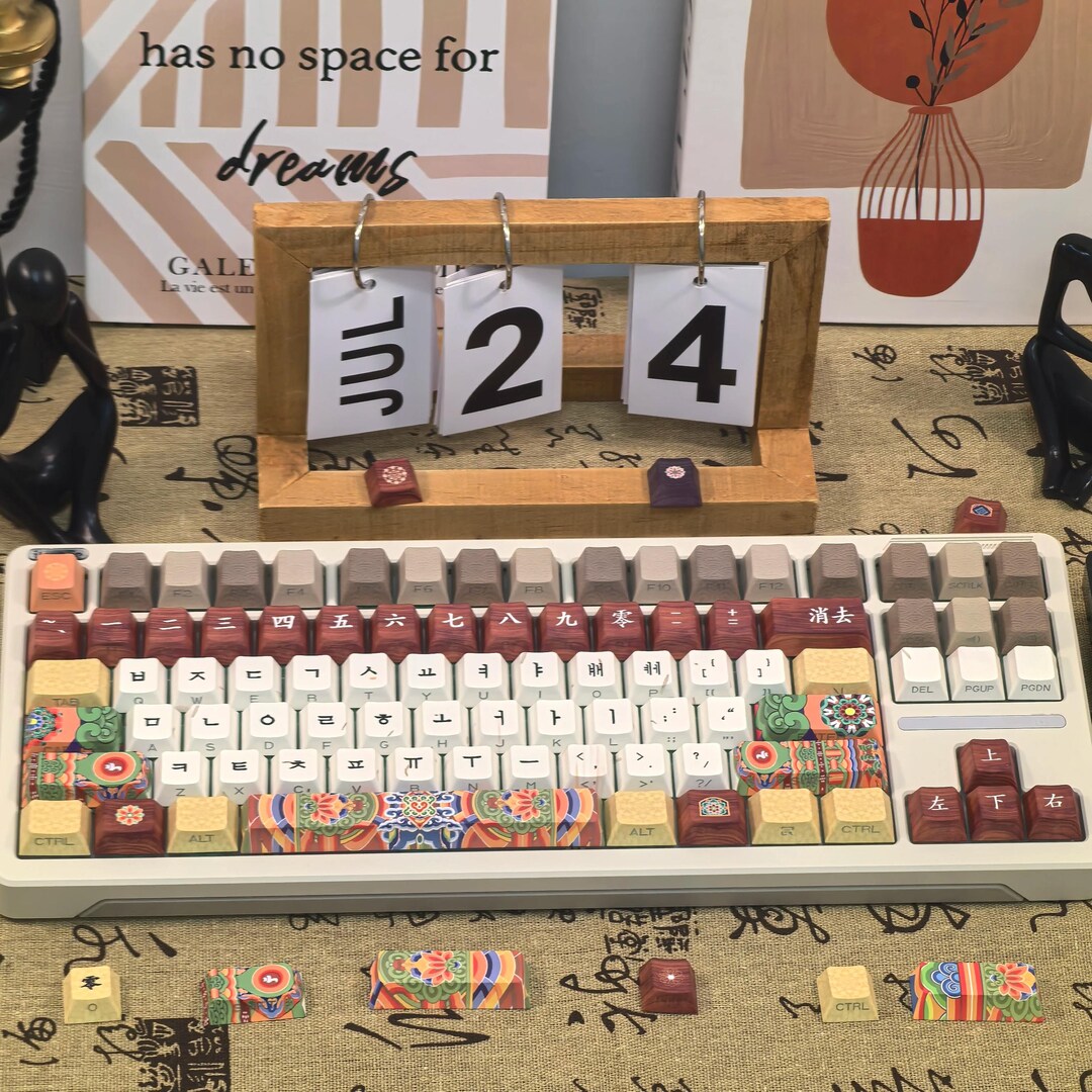 Retro Korean Keycap Tradition Ancient Architecture Dancheong Side ...
