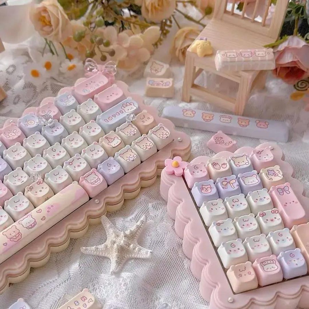 Cat Keycaps Cute Keycaps Set of Keys Customized Gift EAO Sublimation ...