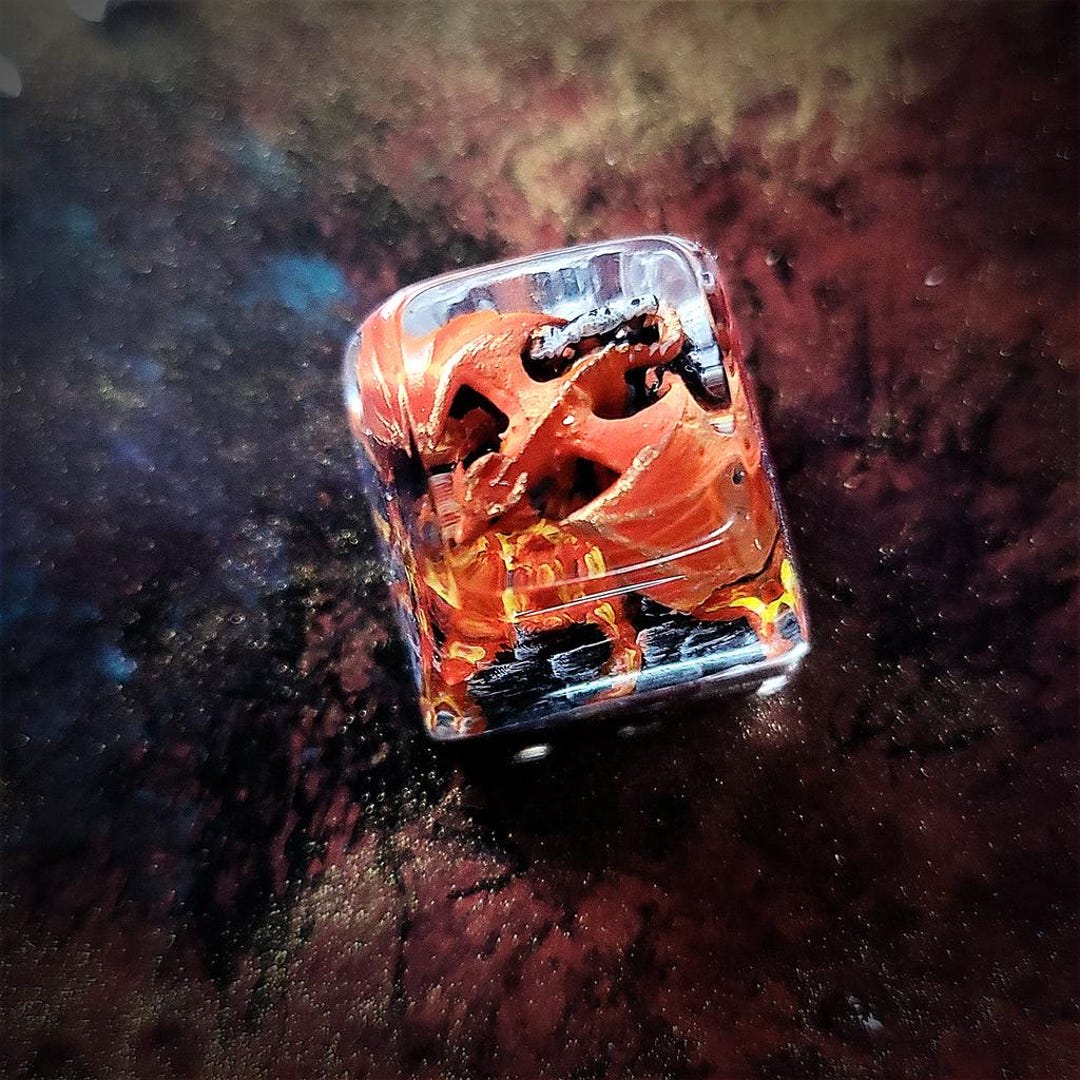 Mythical Fire Dragon Keycap - Odd Keycap - Anime Keycap - Translucent ...