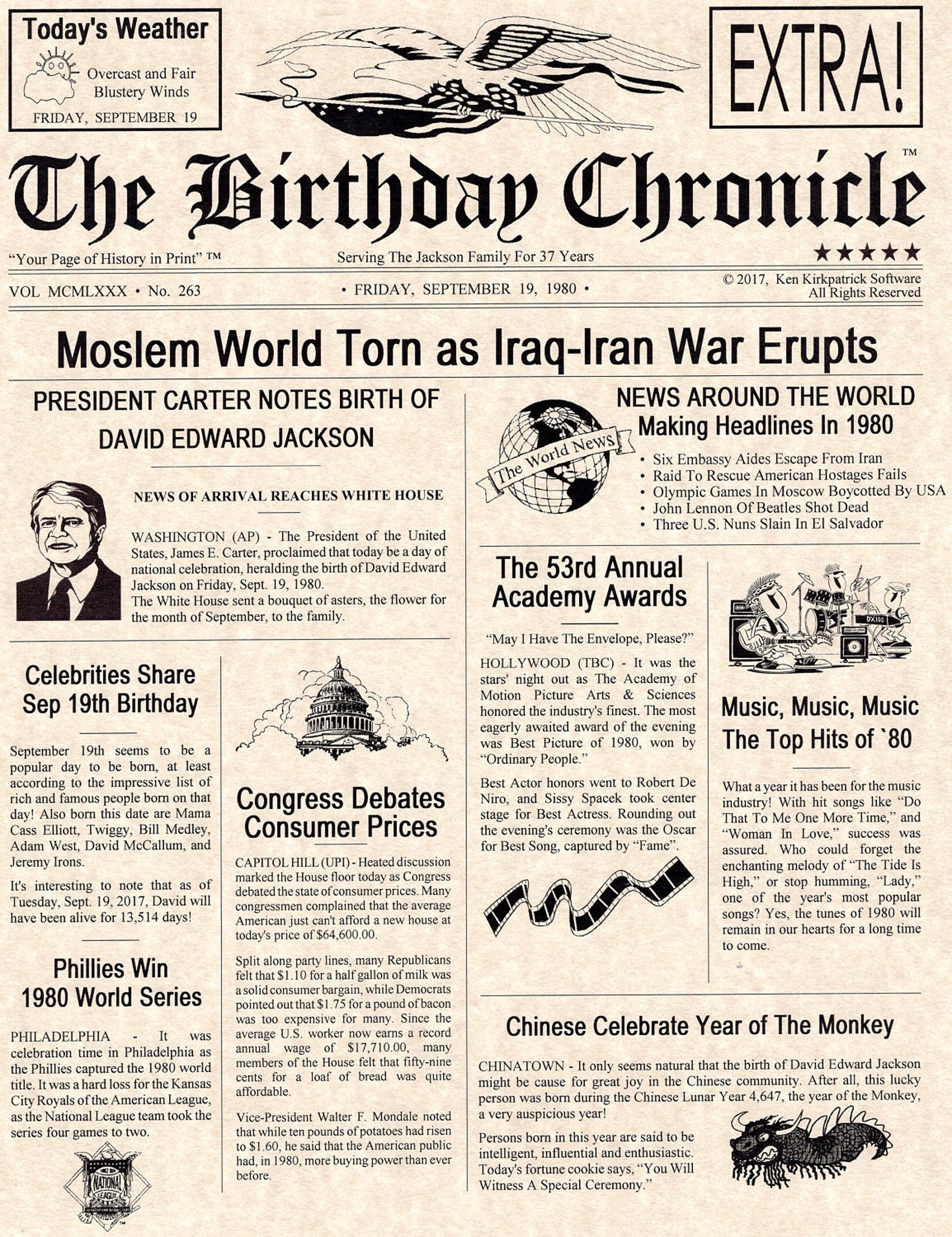 Custom Birthday Newspaper Print - Etsy Australia