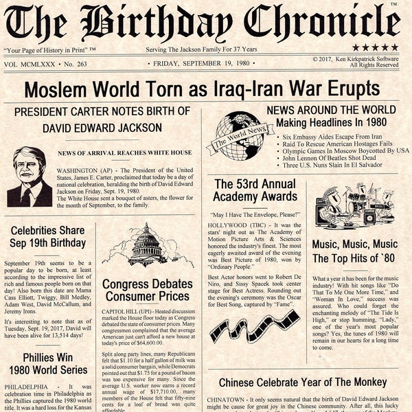 Custom Newspaper Print - Make Your Own Newspaper Print