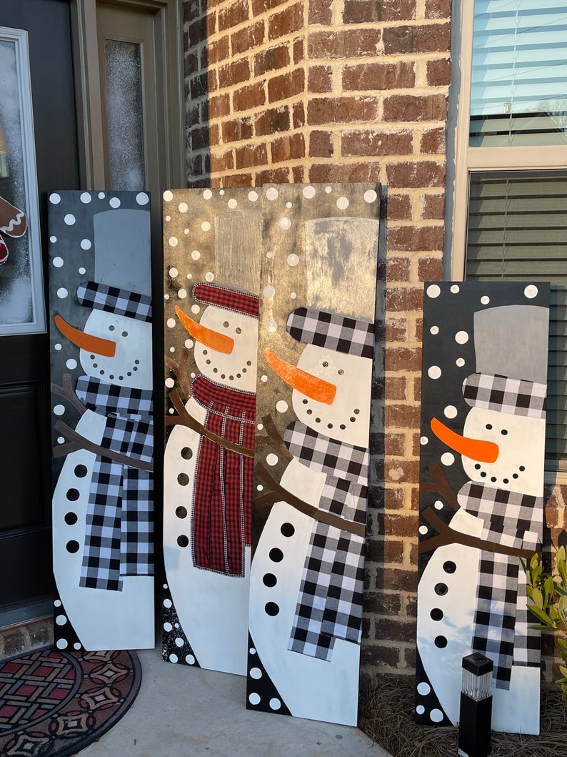 Snowman Porch Welcome Sign Christmas Holiday Winter Outdoor Decor - Etsy