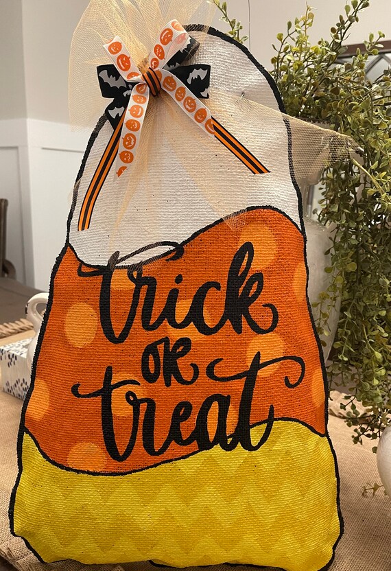 Candy Corn Door Hanger Halloween Door Hanger Fall Decor Wreath - Etsy
