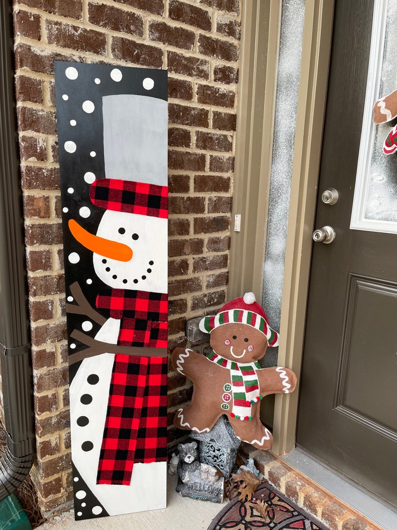 Snowman Porch Welcome Sign Christmas Holiday Winter Outdoor Decor - Etsy