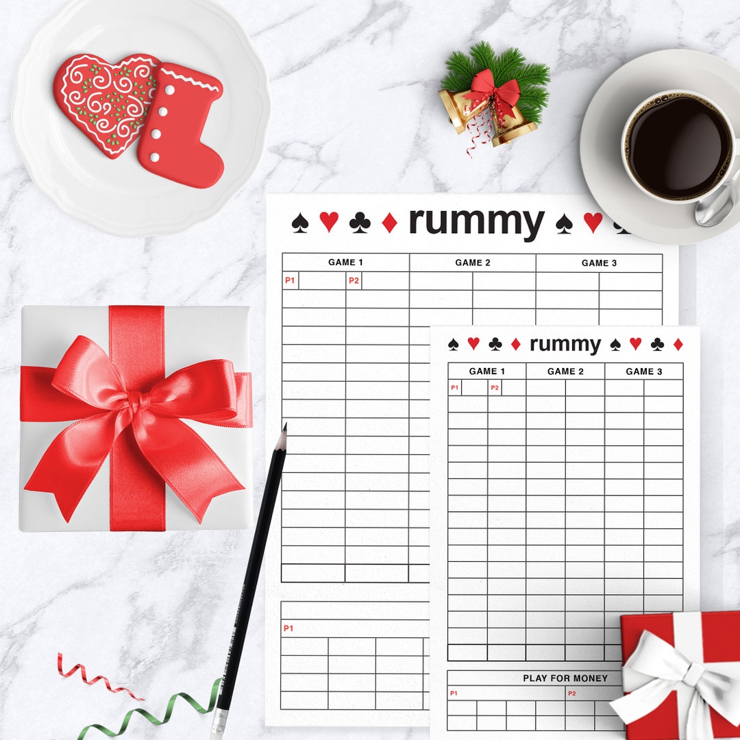 Rummy Scoring Pad - Large or Small - Personalized Name(s) - Etsy