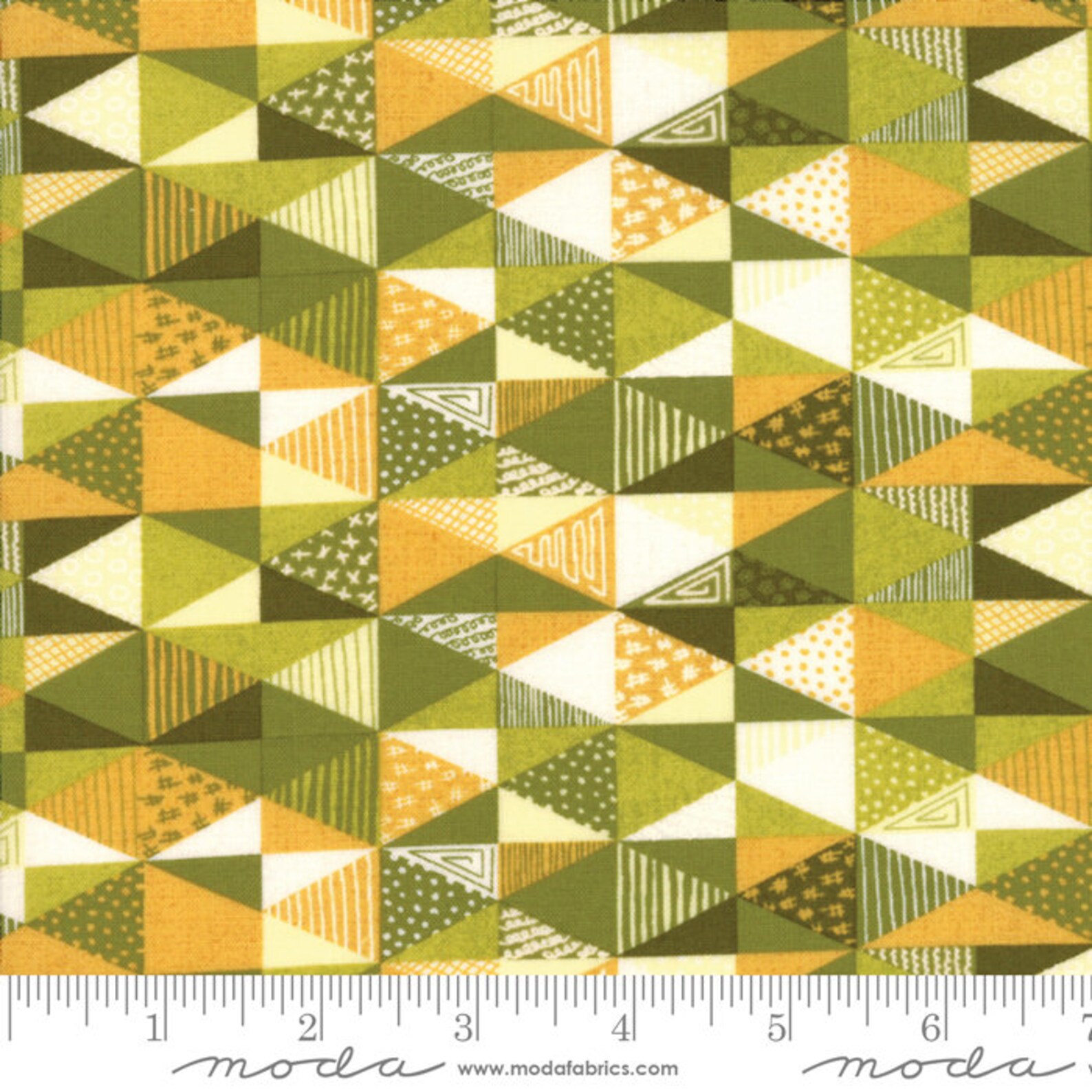 Nova Geometric Triangles Fabric by the Yard in Cascade by | Etsy