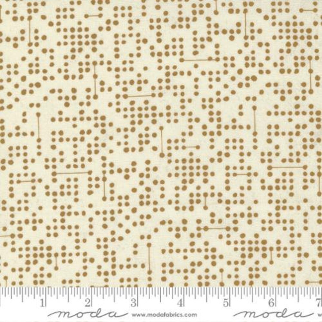 Ecru Dot Fabric Conduct From Decorum by Basic Grey Quilting Fabric 100% ...