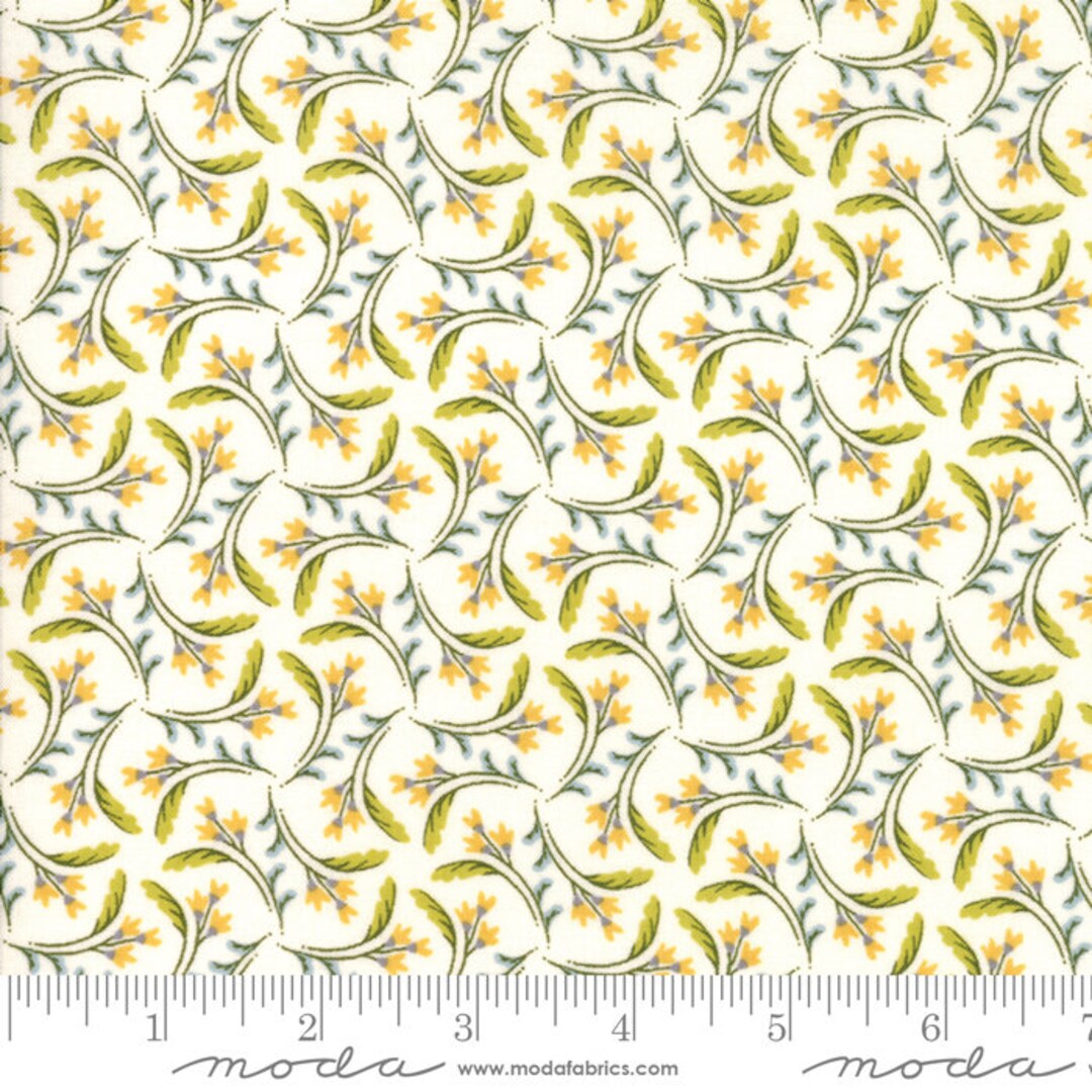 Nova Fabric Small Floral in Bleached Linen Designed by Basicgrey for ...