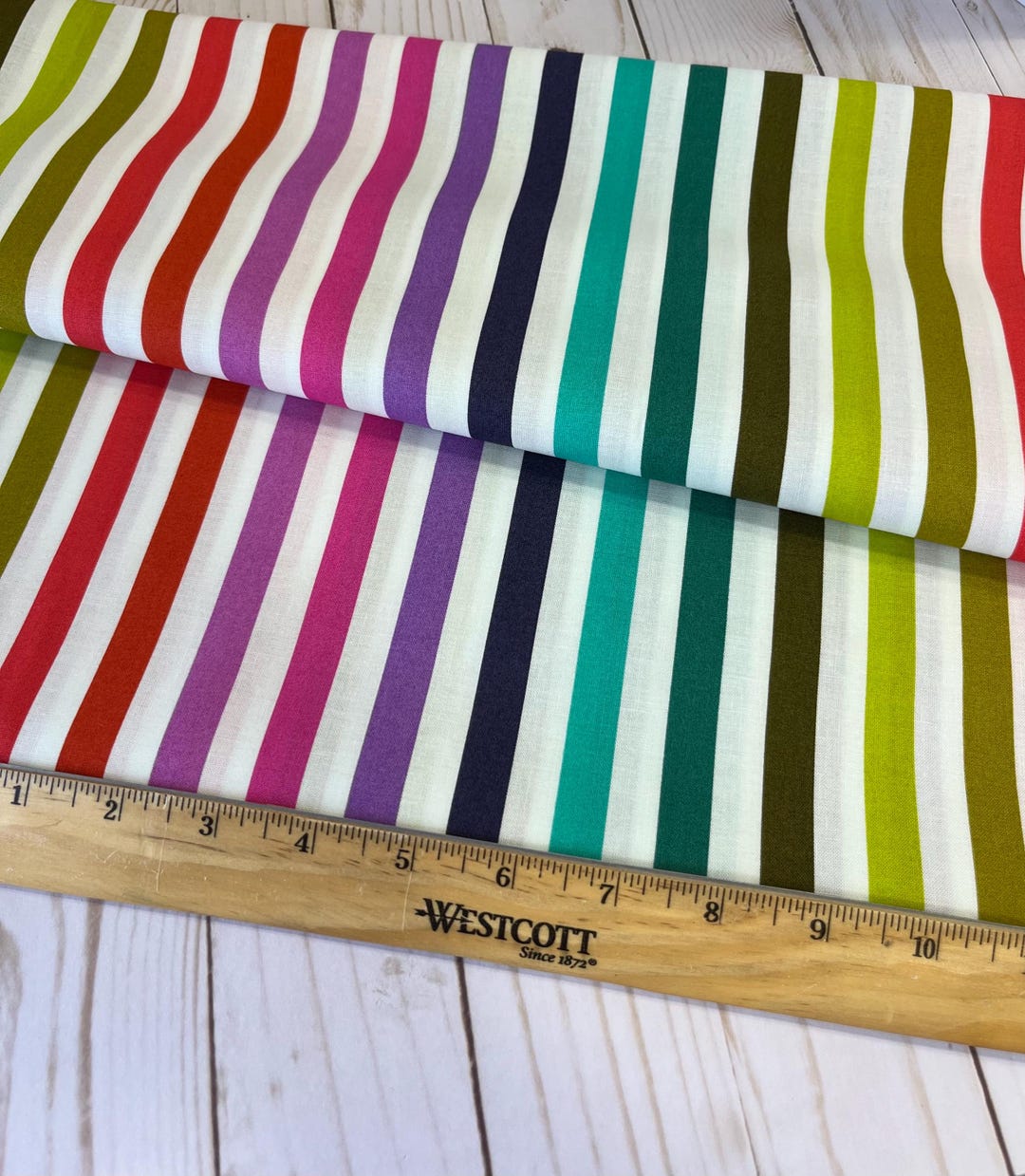 Tabby Road Deja Vu Disco Stripe Prism Tula Pink for Free Spirit Fabrics Cotton Fabric Cut to ...