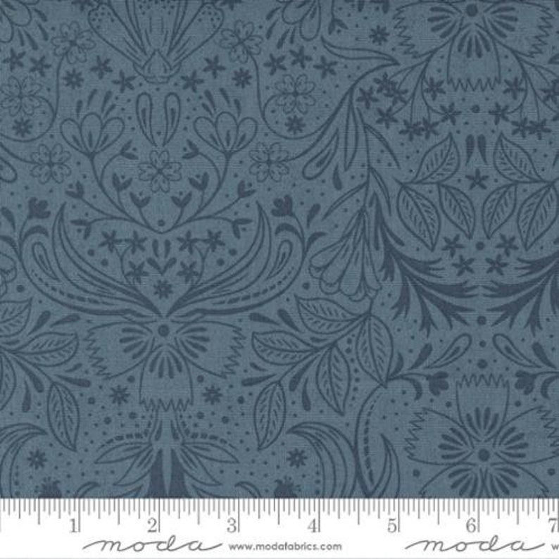 Decorum Goodness Composed Blue Fabric by Basic Grey for Moda - Etsy