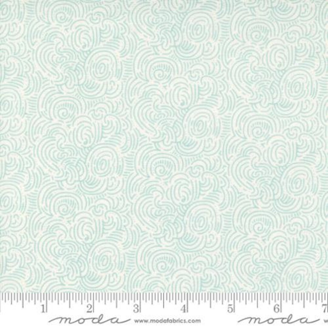 Fabric Fruit Loop by Basicgrey Seedless Blender Jicama Jenipapo Aqua Blue for Moda Quilting 100 ...