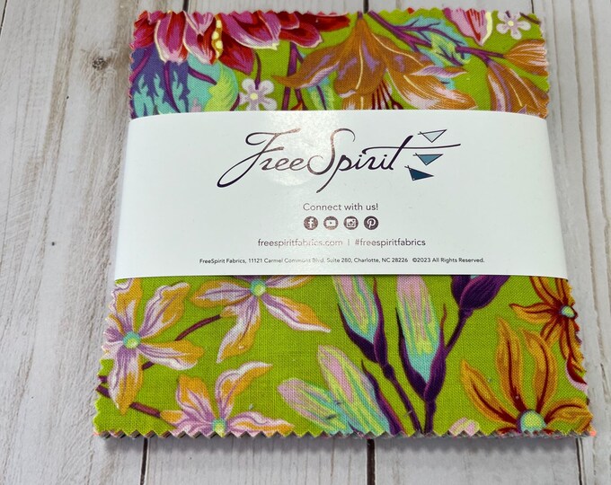 Untamed 5 Inch Charm Squares Precuts by Tula Pink for Free Spirit ...