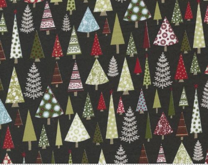 Christmas Fabric by the Yard Peppermint Bark Forest Christmas Trees in ...