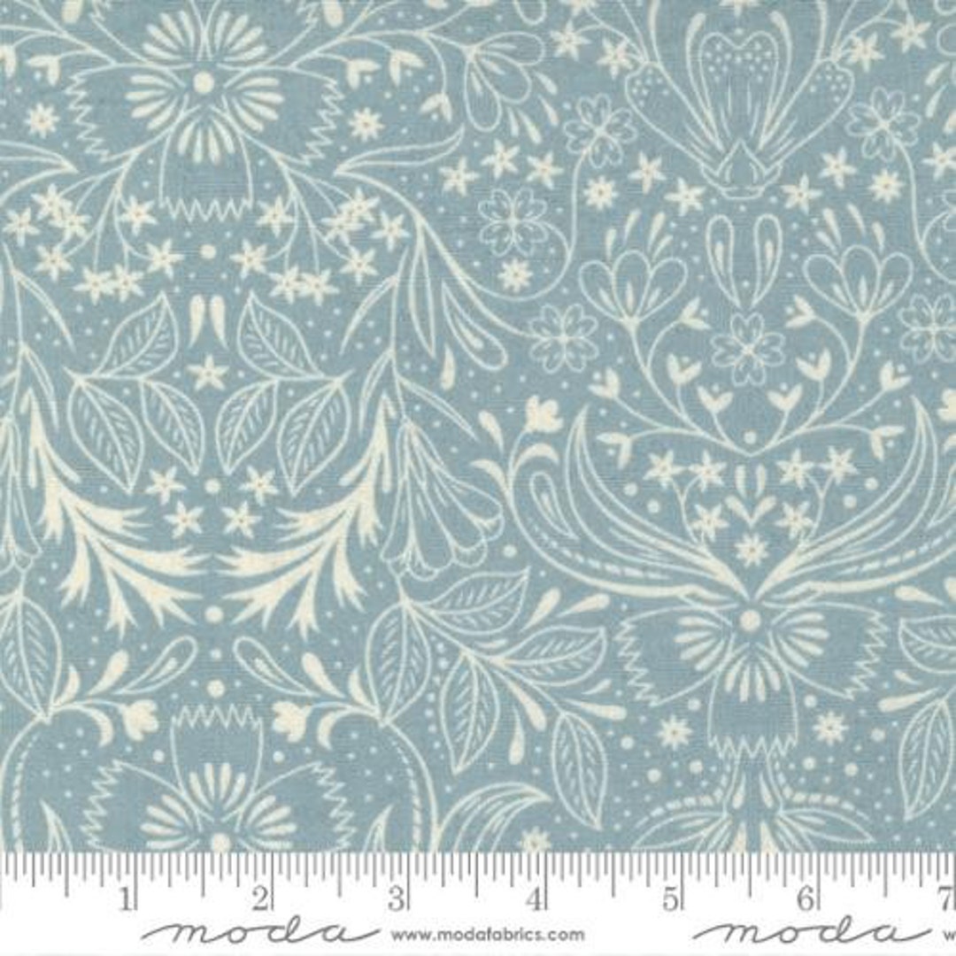 Decorum Goodness Composed Blue Fabric by Basic Grey for Moda - Etsy