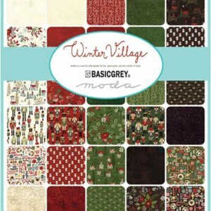 Black Winter Village Damask in Coal Fabric Basic Grey for Moda Cut to ...