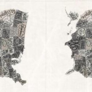 Basic Grey Metropolis Lacium in Primer by Moda Gray and Black Floral ...