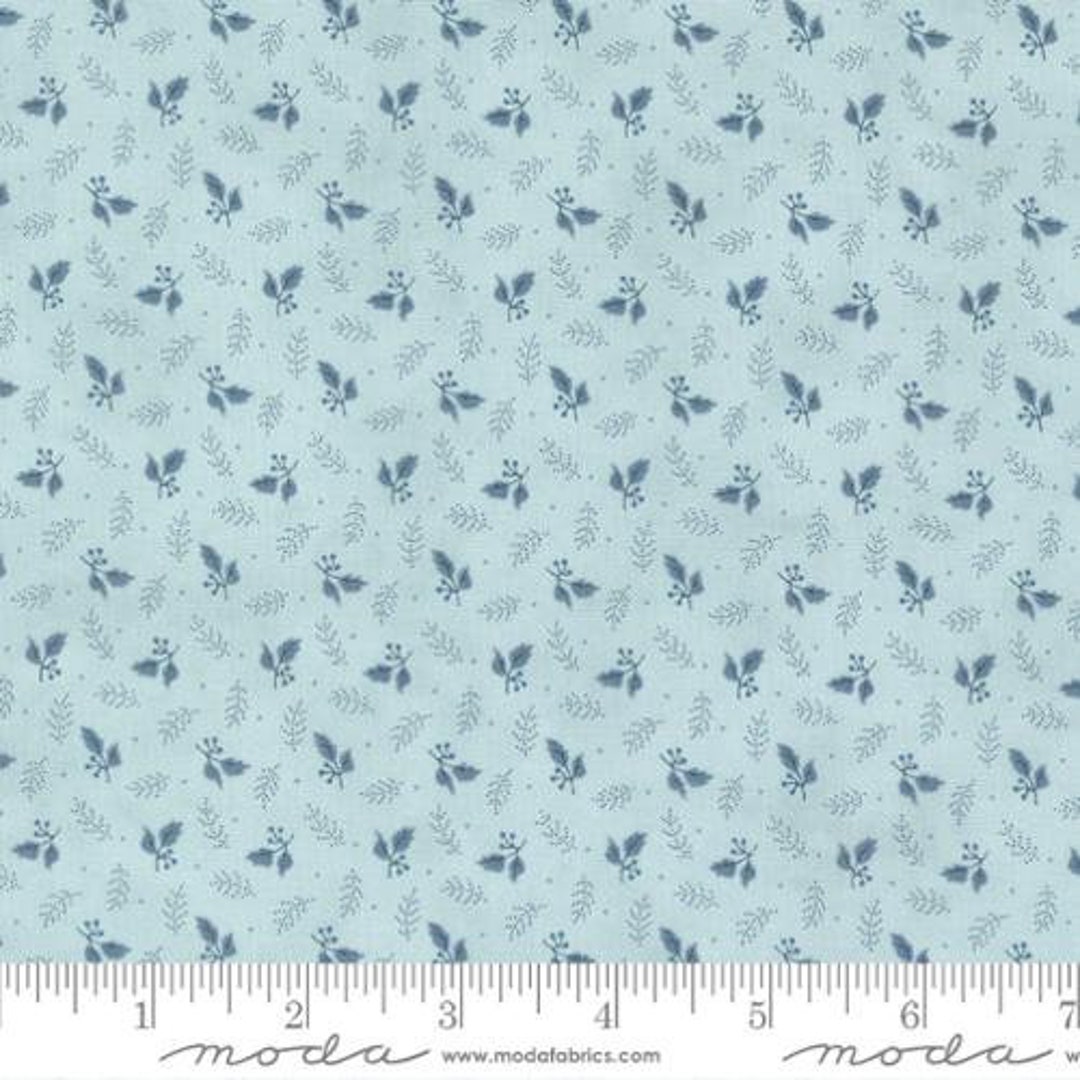 Cascade Fabric Falling Leaves in Sky by 3 Sisters for Moda 100% Cotton ...