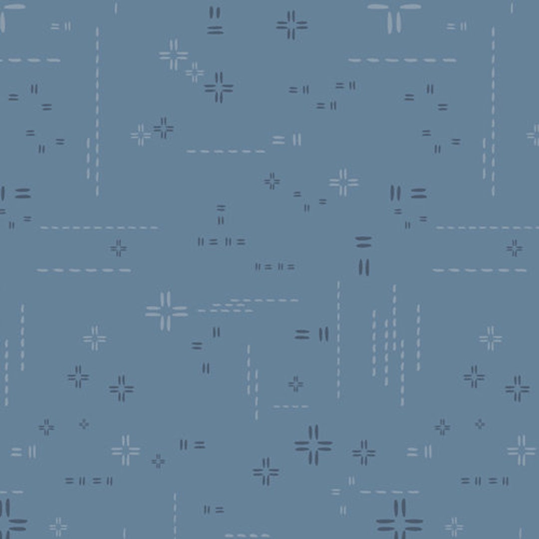 200 Thread Count Fabric Deco Stitch Blue Mineral Art Gallery Cotton ...