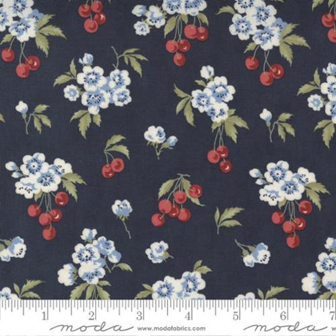 Cherry Blossoms in Navy From Isabella Designed by Minick and Simpson ...