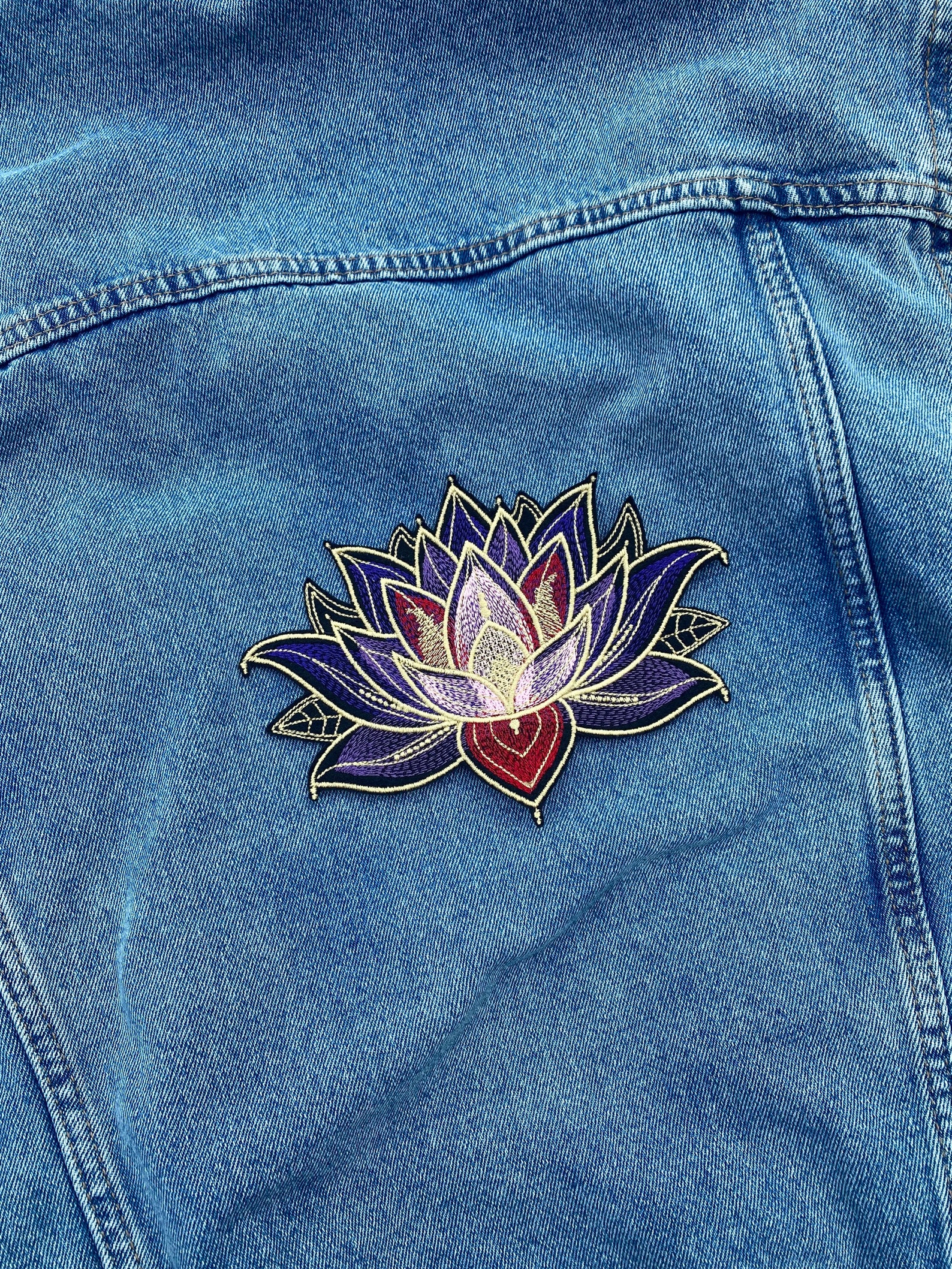 Lotus Mandala Flower Patch Art Applique Clothing - Etsy