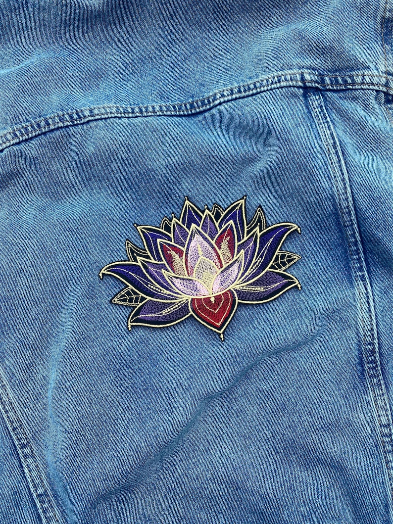 Lotus Mandala Flower Patch Art Applique Clothing - Etsy