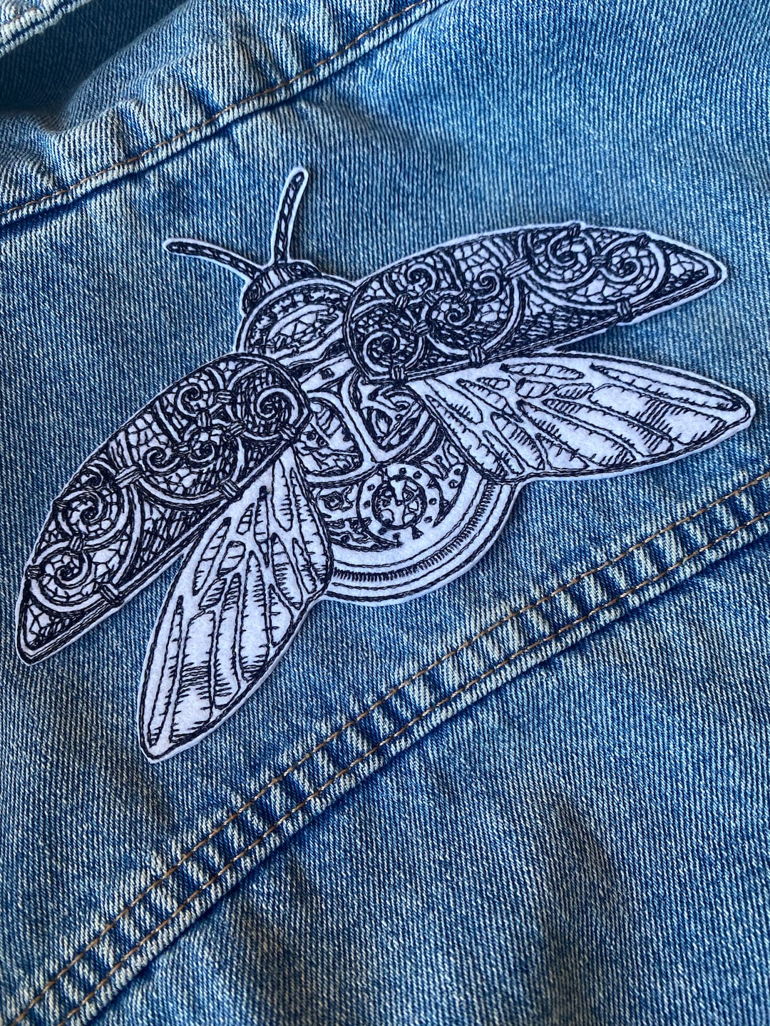 Steampunk Patch, Intricate Clockwork Beetle Patch, Iron on Bug Badge ...
