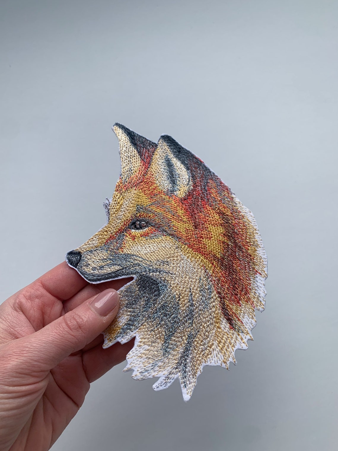 Embroidered Fox Iron on Patch. Embroidered Sew on Patch. Wild - Etsy