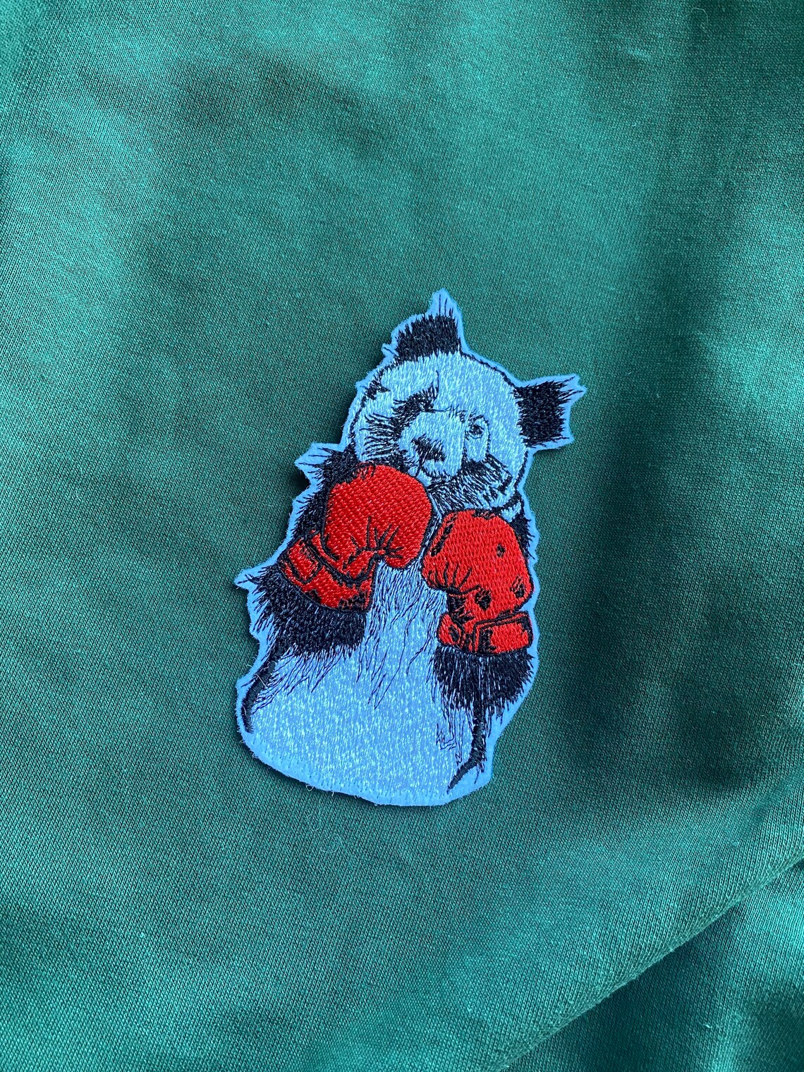 Boxing Gloves Panda Patch, Boxer Panda Iron on Badge, Kick Box Sporty ...