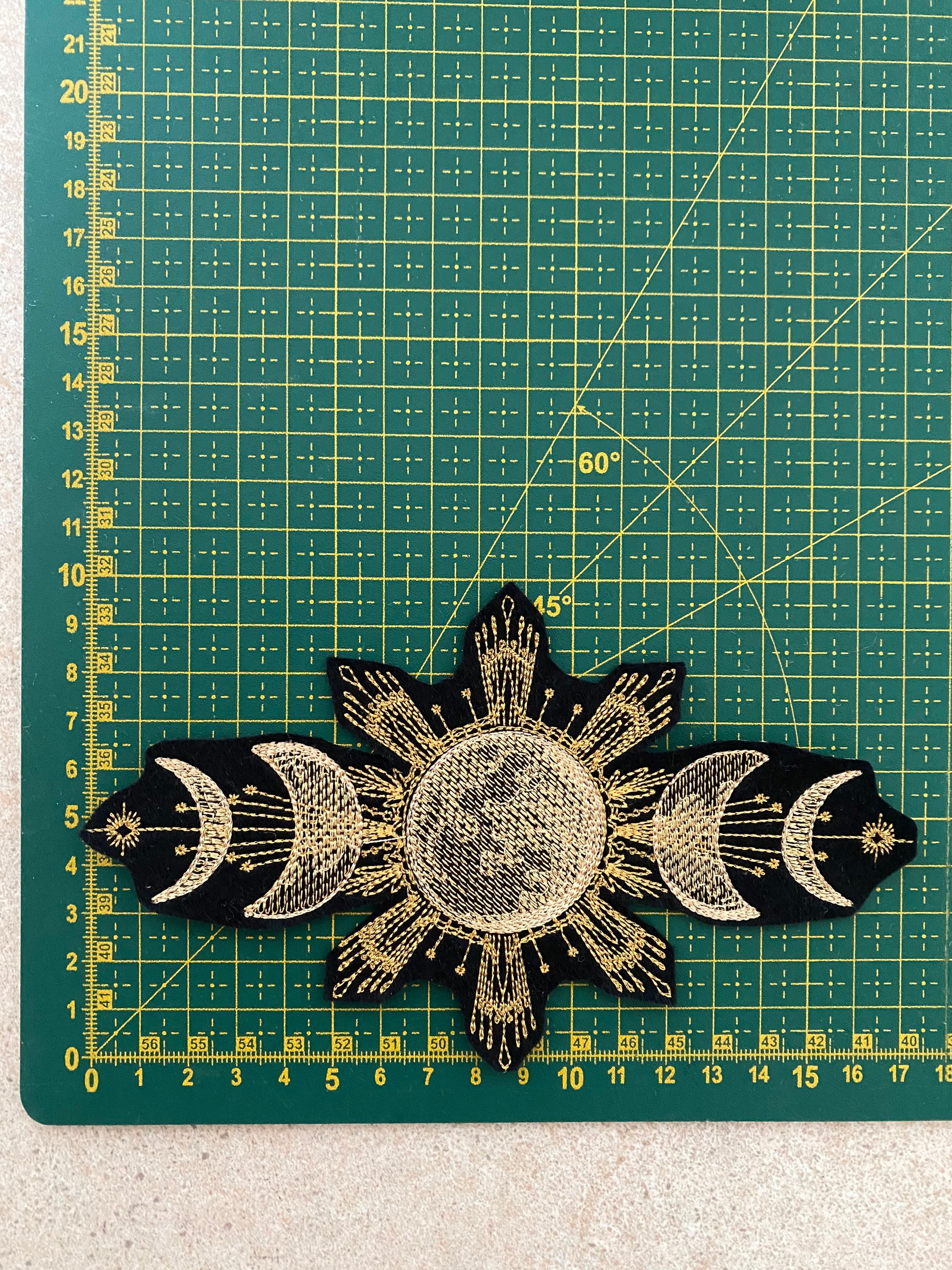 Moon Phases Iron on Applique Lunar Badge Full Moon Phase - Etsy