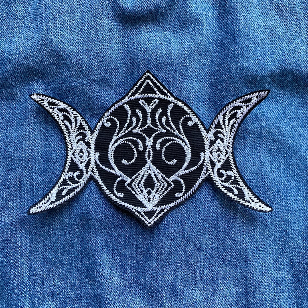 Moon Phases Iron on Applique, Lunar Badge, Full Moon Phase Patch, Space ...