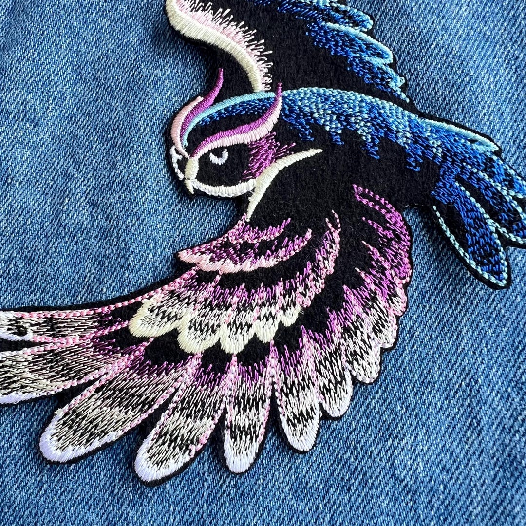 Owl Embroidered Patch, Iron on Bird Applique, Handmade Colorful ...