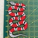 Coral Red Snake Iron on Patch, Cobra Badge, Rattlesnake Sew on Applique ...