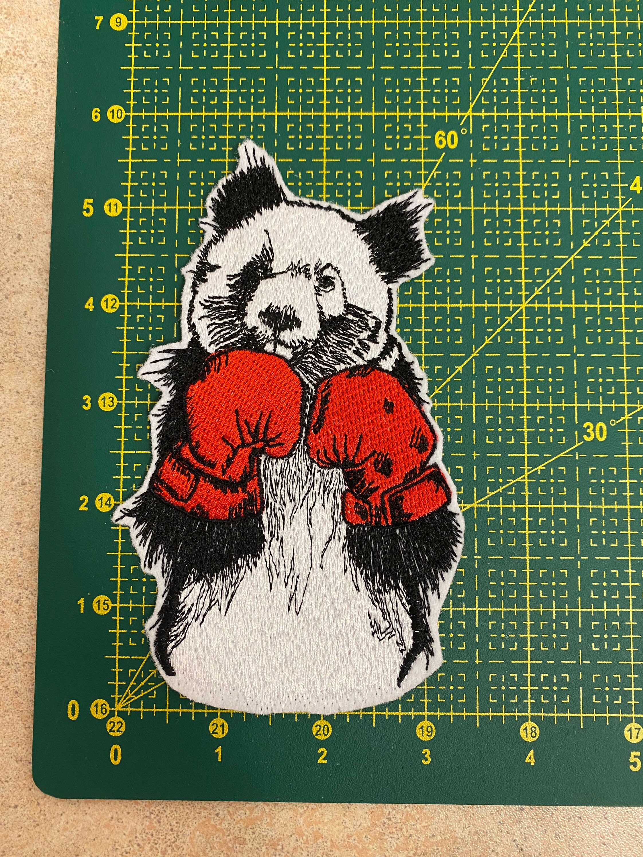 Boxing Gloves Panda Patch, Boxer Panda Iron on Badge, Kick Box Sporty ...