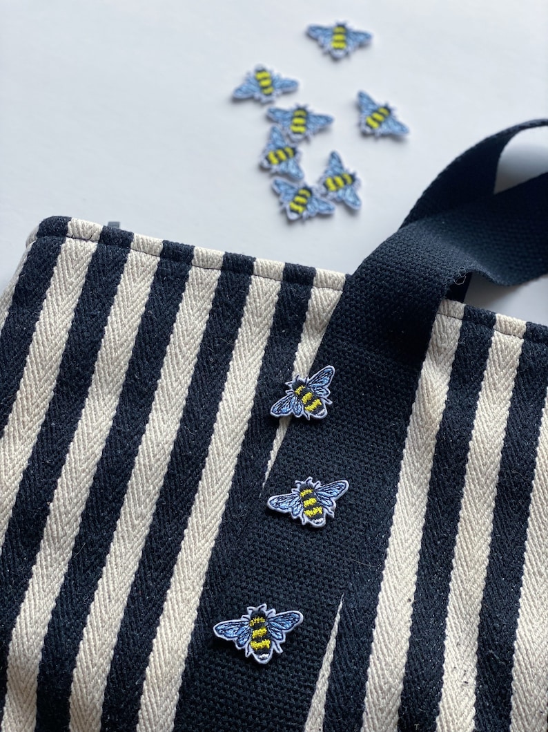 Tiny Bee Fusible Patch Bumblebee Insect Applique Honey Bee - Etsy