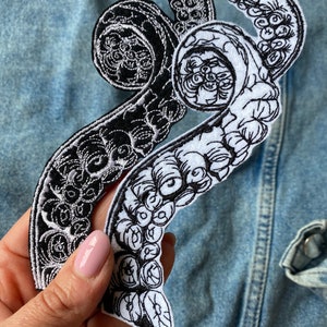 Octopus Tentacle Iron on Patch: Ocean Creature Applique - Etsy