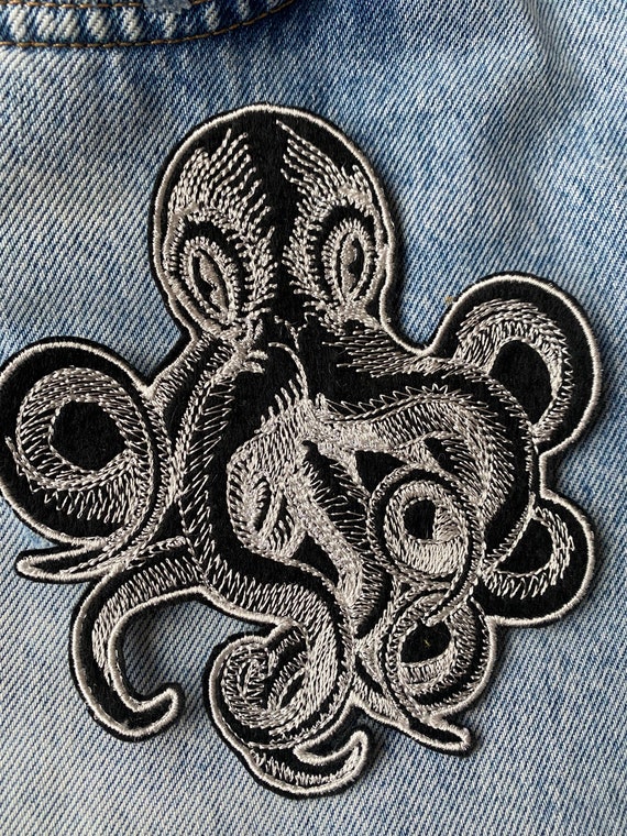 Octopus Iron on Patch Kraken Patch Ocean Creature Applique - Etsy