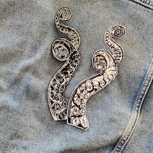 Octopus Tentacle Iron on Patch: Ocean Creature Applique - Etsy