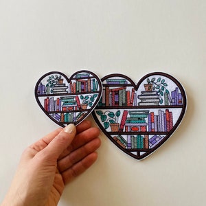 Books Iron on Patch, I Love Books Applique, Floral Book Badge, Back to ...
