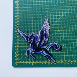 Embroidered Iron on Pegasus Patch, Fantasy Mystical Creature Clothing ...