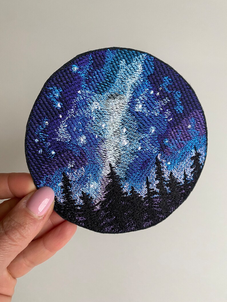 Nature Patch Galaxy Patch Starry Night Sky Iron on Patch - Etsy