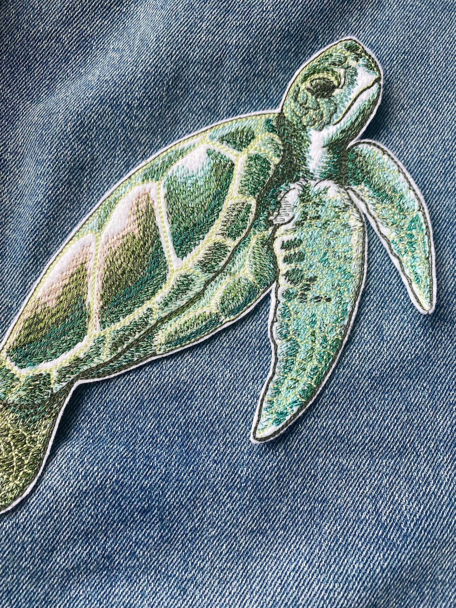 Sea Turtle Fusible Patch, Tortoise Iron on Applique, Sea, Ocean ...