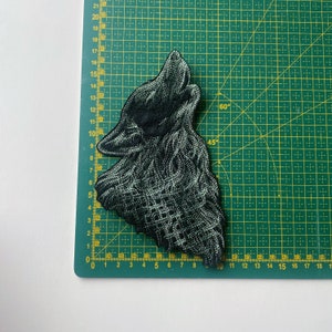 Howling Wolf Patch, Large Iron on Applique, - Etsy