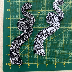 Octopus Tentacle Iron on Patch: Ocean Creature Applique - Etsy