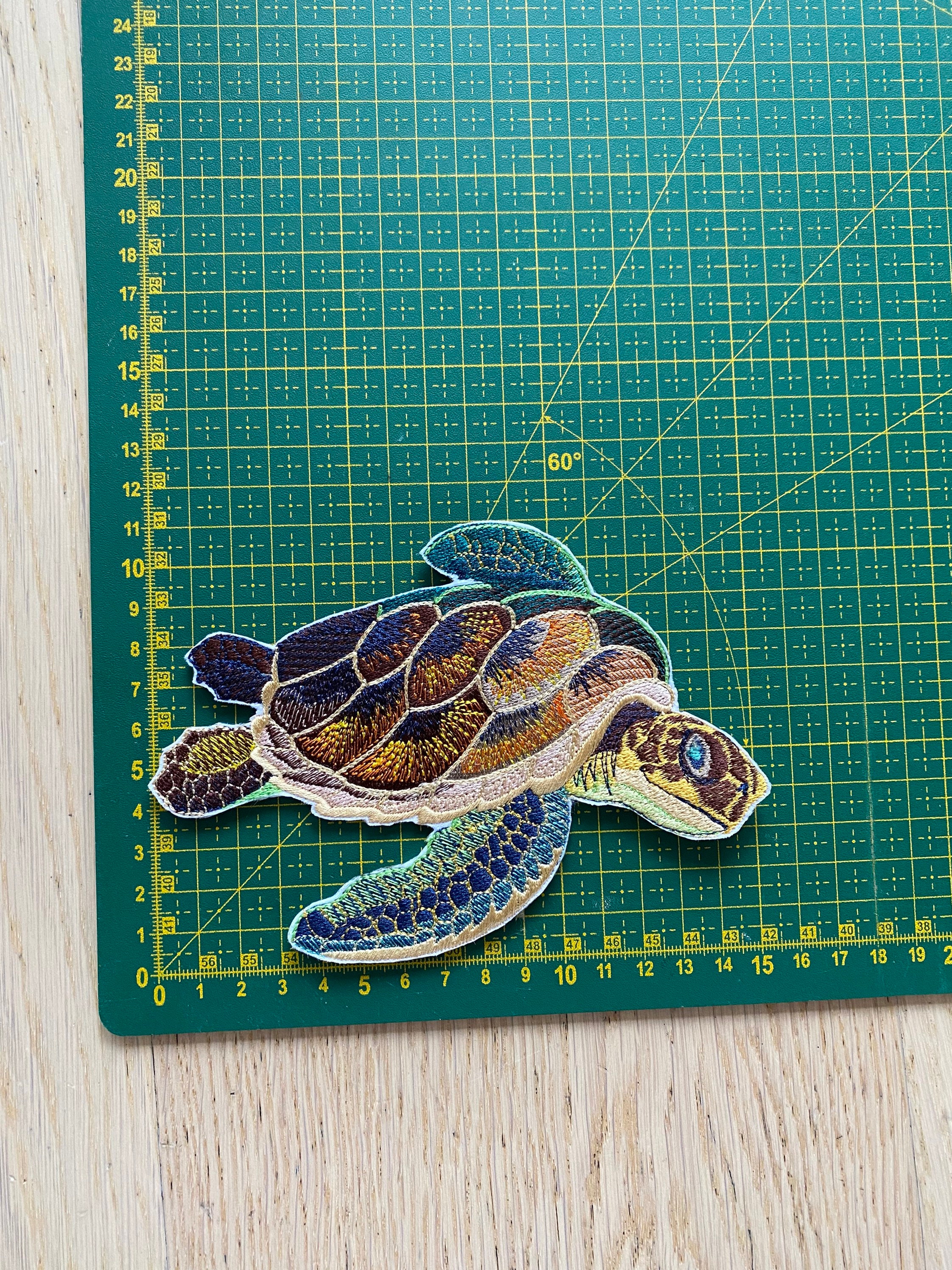 Sea Turtle Embroidered Patch: Iron on Applique, Ocean Creature Badge - Etsy