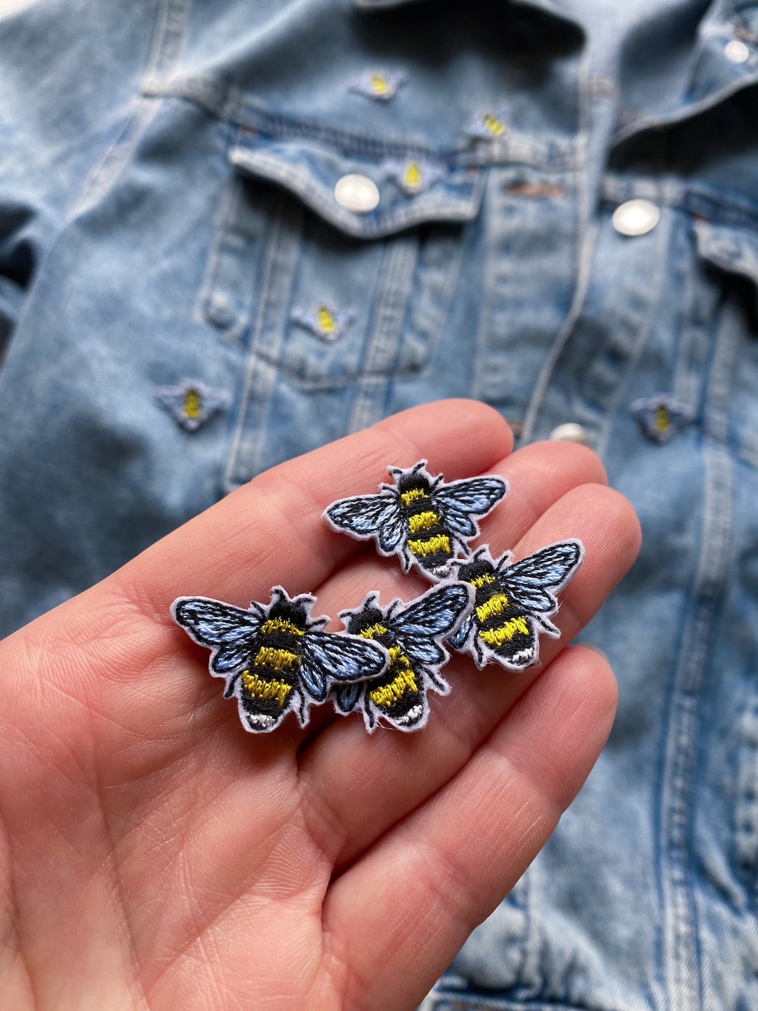 Tiny Bee Fusible Patch: Bumblebee Insect Applique - Etsy