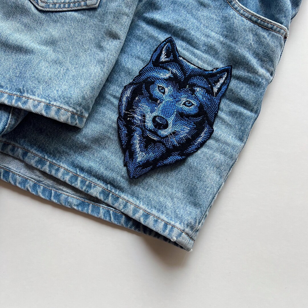 Iron on Wolf Patch, Embroidered Sew on Applique, Clothes Decor DIY - Etsy