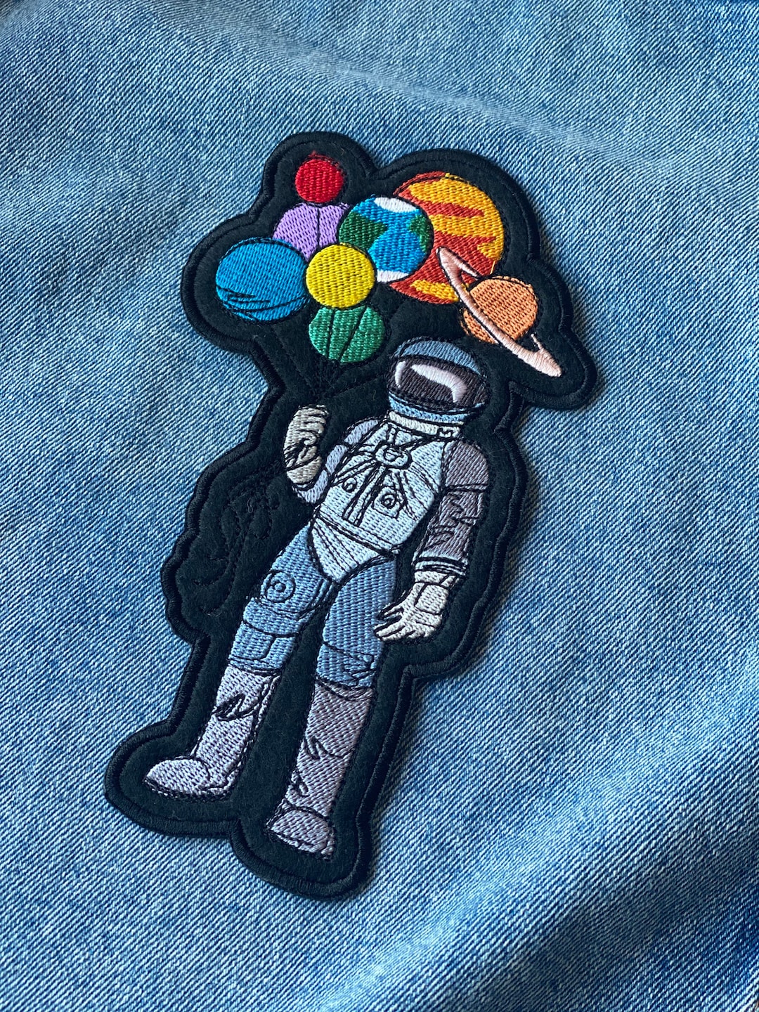 Astronaut Sew on Space Patch, Large Back Patch Iron On, Spaceman Badge ...