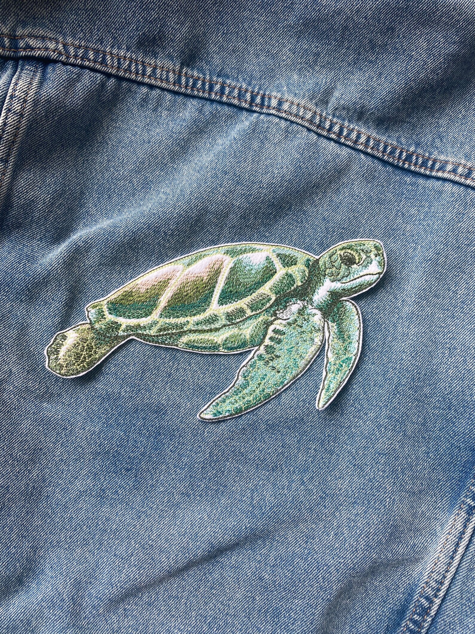 Sea Turtle Fusible Patch, Tortoise Iron on Applique, Sea, Ocean ...