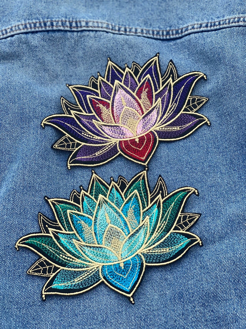 Lotus Mandala Flower Patch, Art Applique, Clothing Embellishment, Patch ...